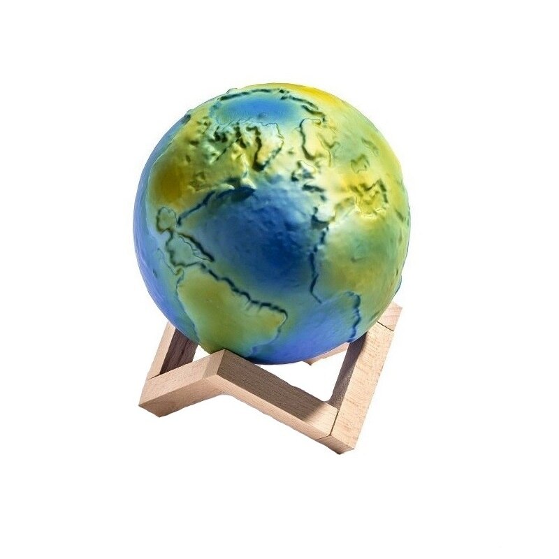 Lampa RGB Glob Pamantesc 3D, Gonga® Albastru - eMAG.ro