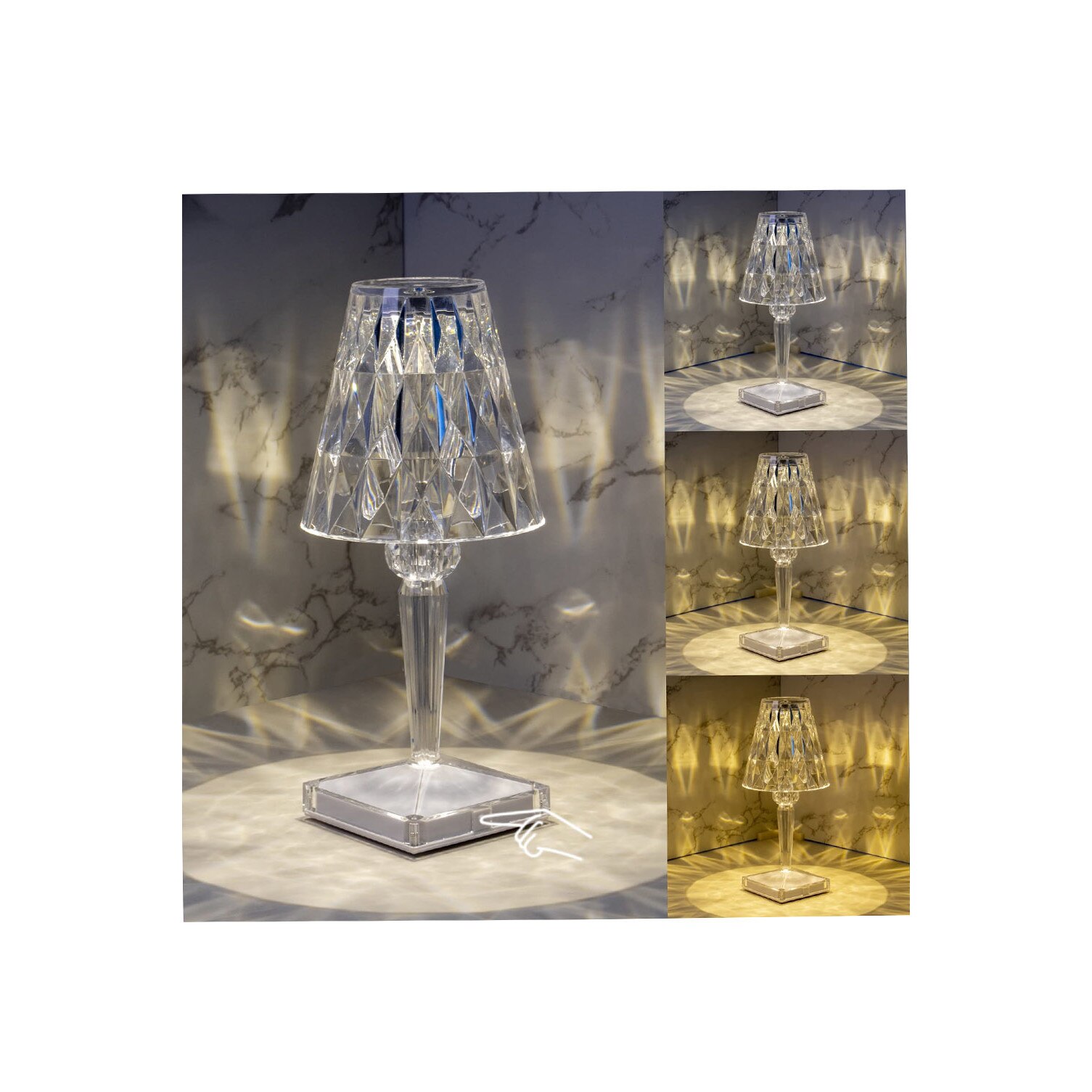 Lampa Precious Diamond Lamp, cu touch si telecomanda, reincarcabila ...