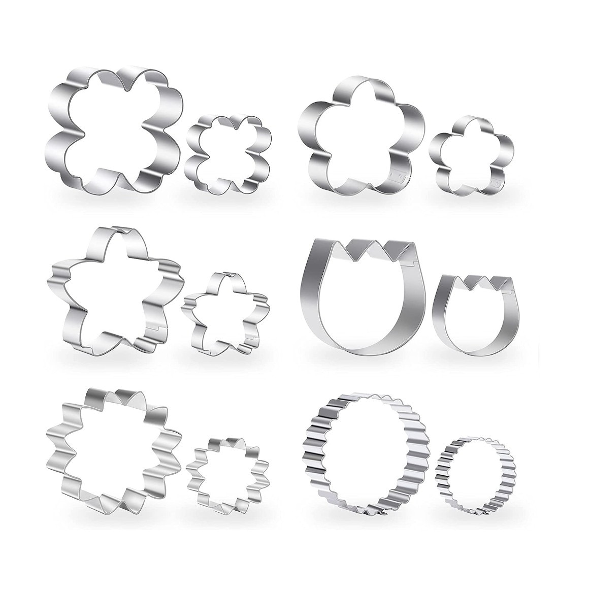 Set 12 forme decupatoare, pentru biscuiti, 5.5 cm, 381COF - eMAG.ro