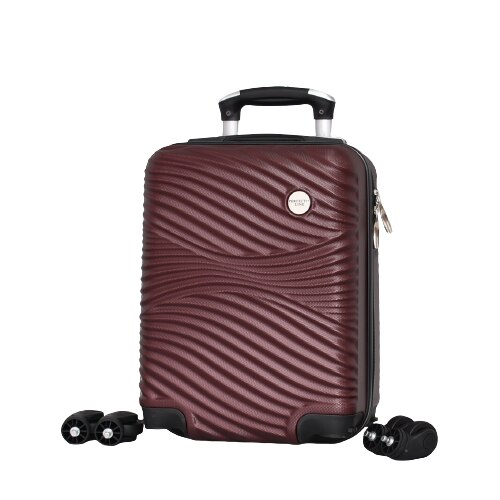 Troler, Perfect line, 46x20x30cm, Roti detasabile, Visiniu - eMAG.ro