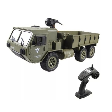 Camion militar cu telecomanda, 6x6, scara 1:16 cu CAMERA, Gonga® Verde ...