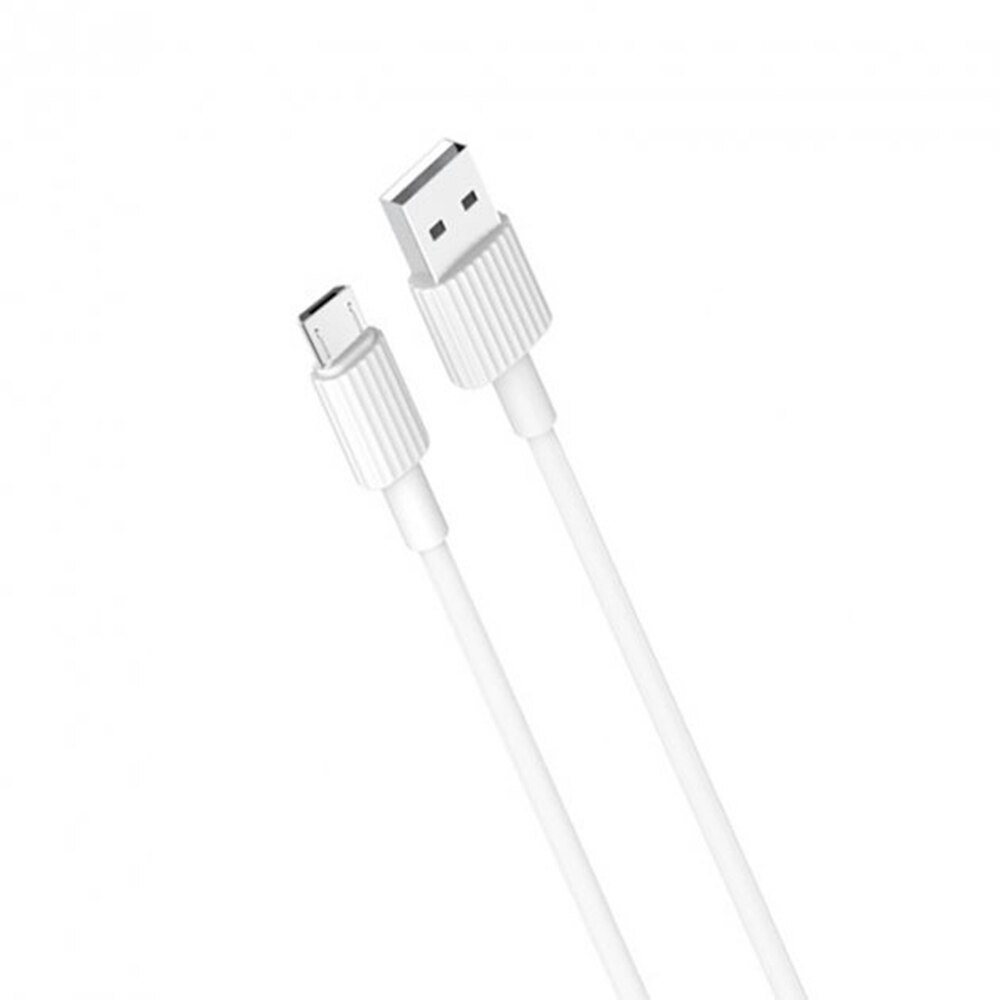 Кабел за данни / зареждане, ElectroCharge Glide, Micro-USB, 2A, 1m, Бял ...