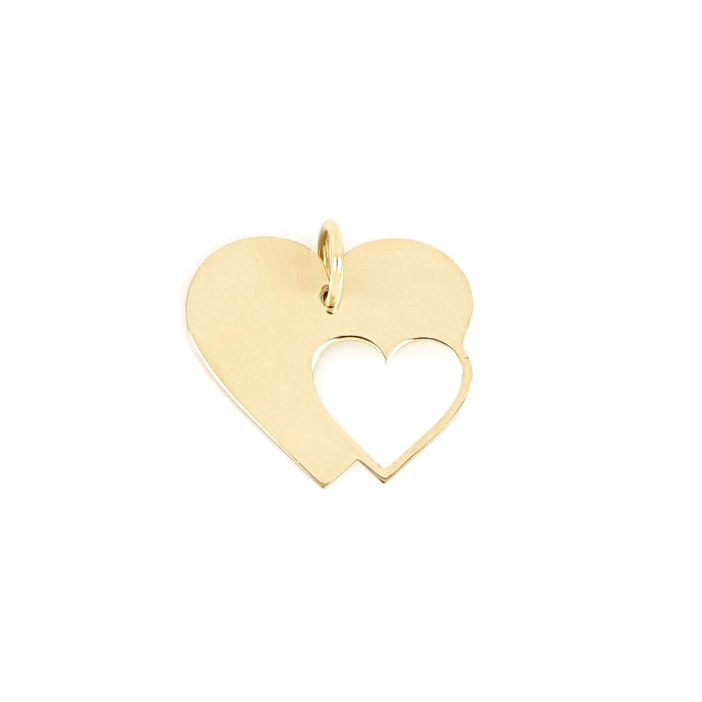 Pandant in forma de inima cu decupaj, aur 14k - eMAG.ro