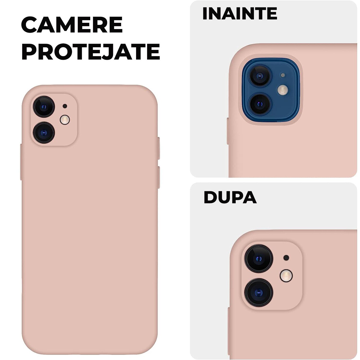 Husa Daden® Soft Silicone compatibila cu iPhone 11, Interior din ...