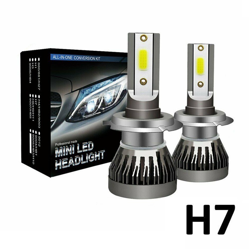 Set 2 becuri LED H7 MINI 6000K 12000LM - eMAG.ro