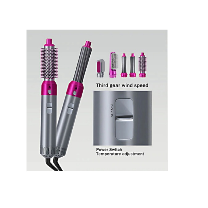 Perie electrica multifunctionala, RIF REFCO, 5 capete de coafat, uscare ...