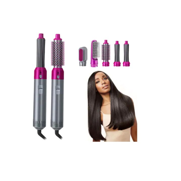 Perie electrica multifunctionala, RIF REFCO, 5 capete de coafat, uscare ...