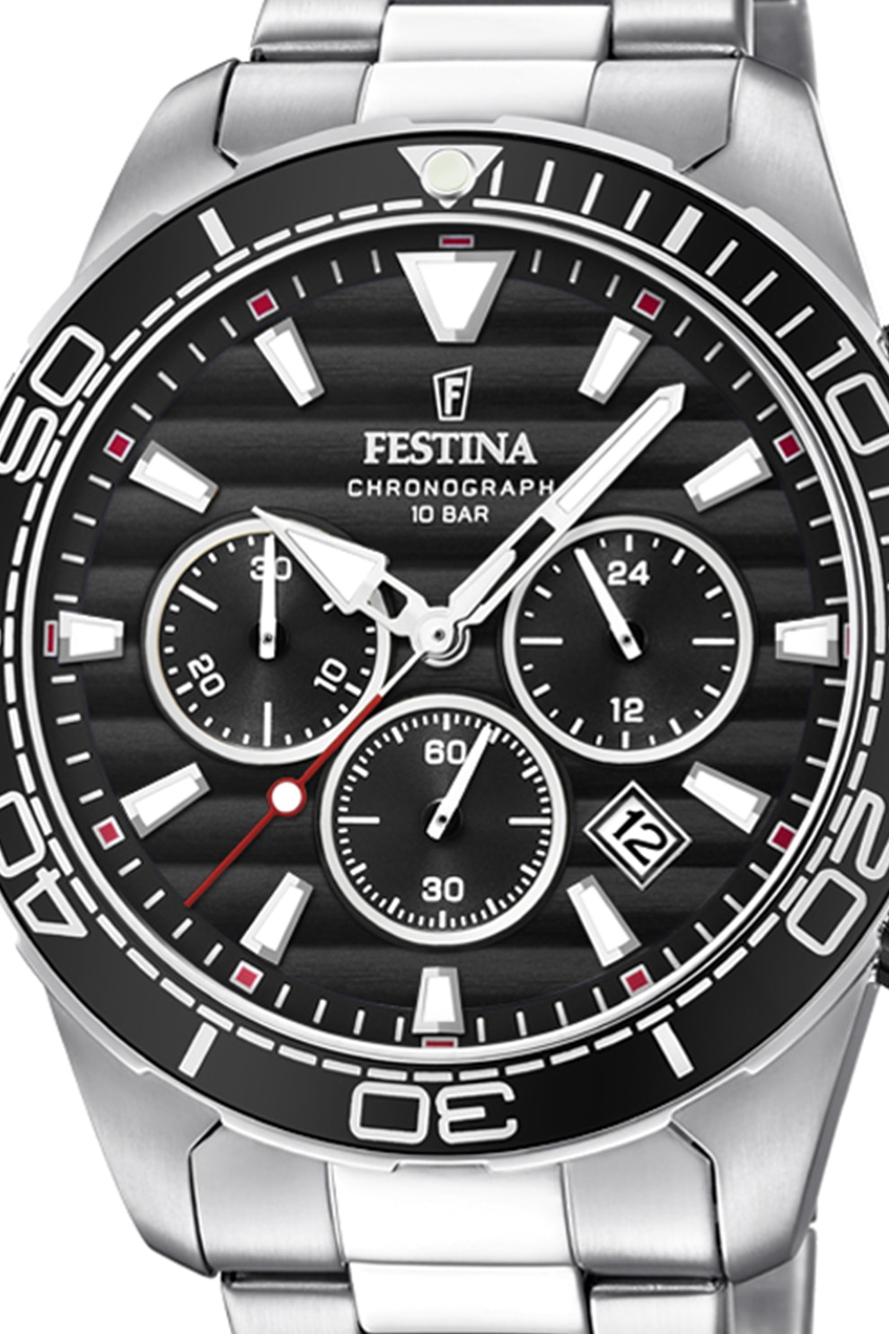 Festina, Ceas cronograf de otel inoxidabil, Argintiu - eMAG.ro