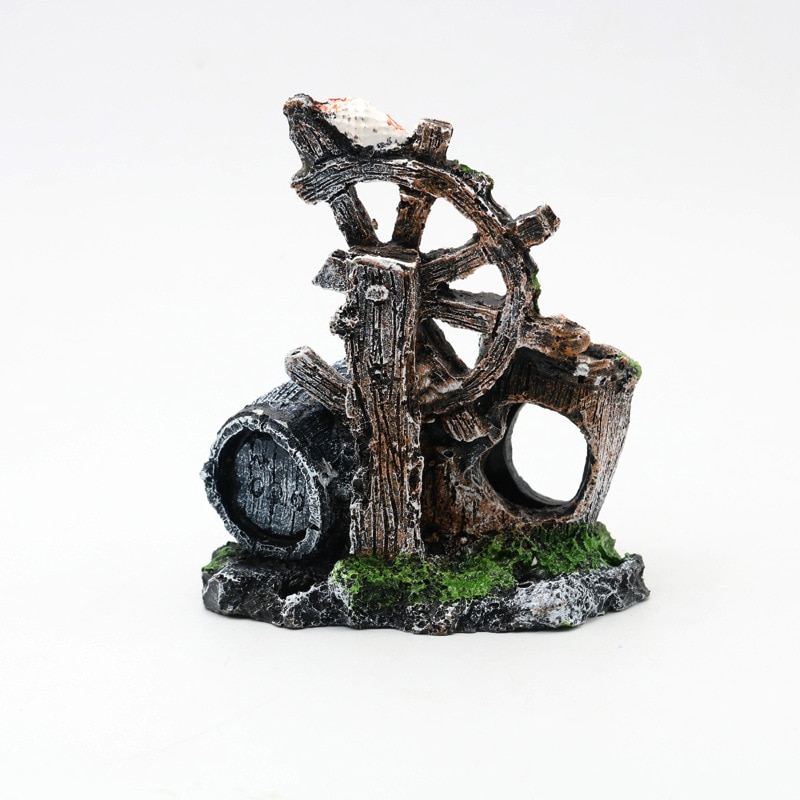 Decor acvariu butoi spart, soosable®, 11x6x13 cm - eMAG.ro