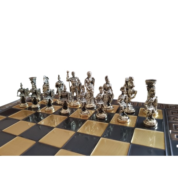 Joc Sah, Ahelos, Metal, 45 x 45 cm, Maro - eMAG.ro