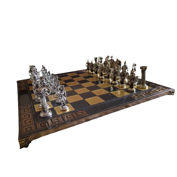 Joc Sah, Ahelos, Metal, 45 x 45 cm, Maro - eMAG.ro