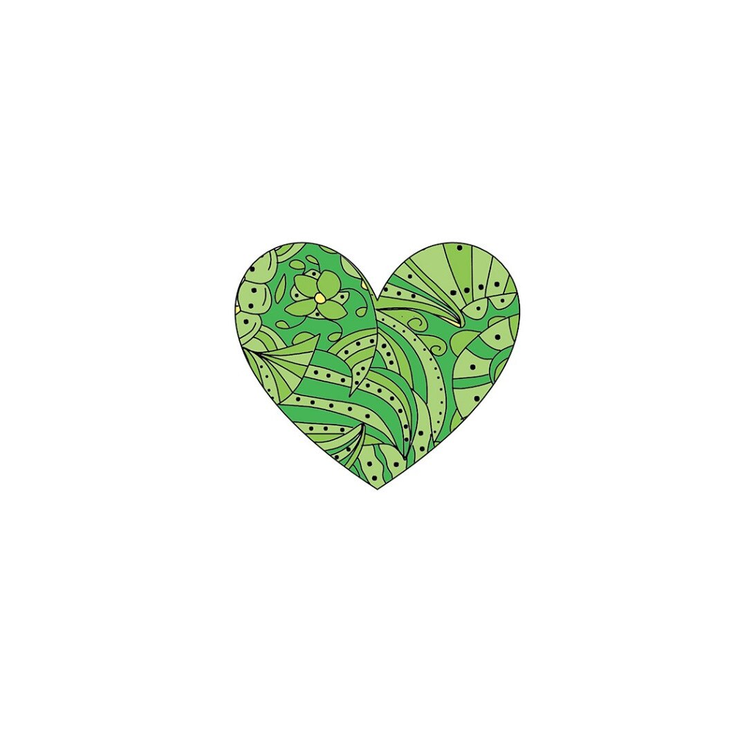 Sticker decorativ, Inima, Verde, 85 cm, 7043ST - eMAG.ro