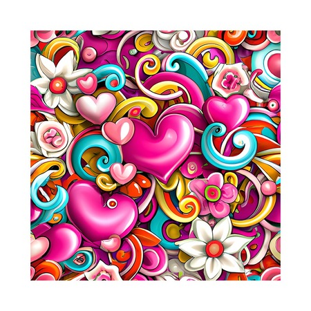 Sticker decorativ, Inimi, Roz, 55 cm, 6487ST - eMAG.ro