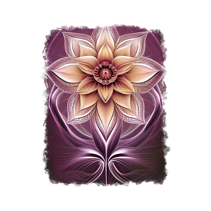 Sticker decorativ, Floare de lotus, Mov, 70 cm, 6576ST - eMAG.ro