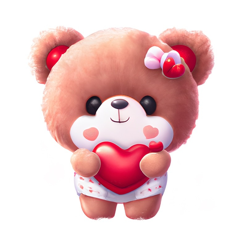 Sticker decorativ, Ursulet, Roz, 55 cm, 6619ST - eMAG.ro