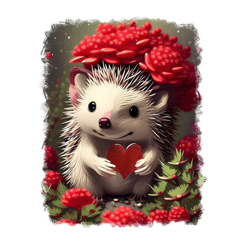 Sticker decorativ, Arici, Rosu, 70 cm, 6631ST - eMAG.ro