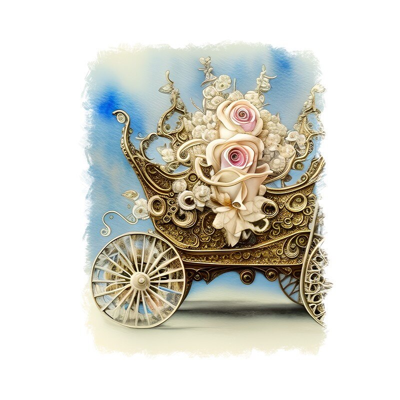 Sticker decorativ, Carut cu flori, Alb, 70 cm, 6644ST - eMAG.ro