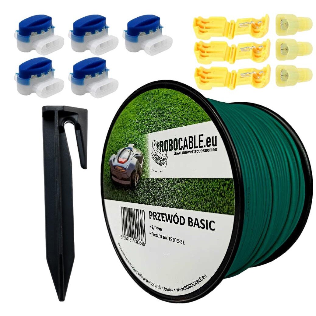 Kit instalare masina de tuns iarba, Robocable, Polietilena/Plastic ...