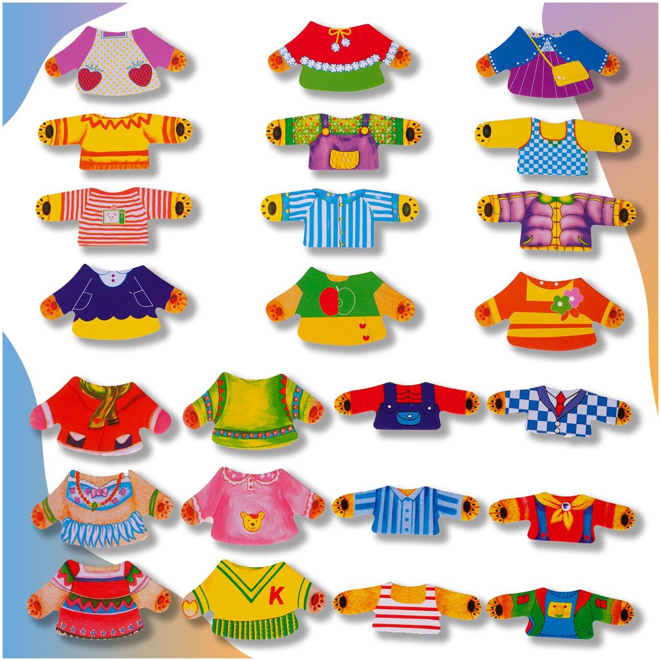 Joc educativ tip puzzle Imbraca cei 4 ursuleti SOLTOY® cu 72 de ...