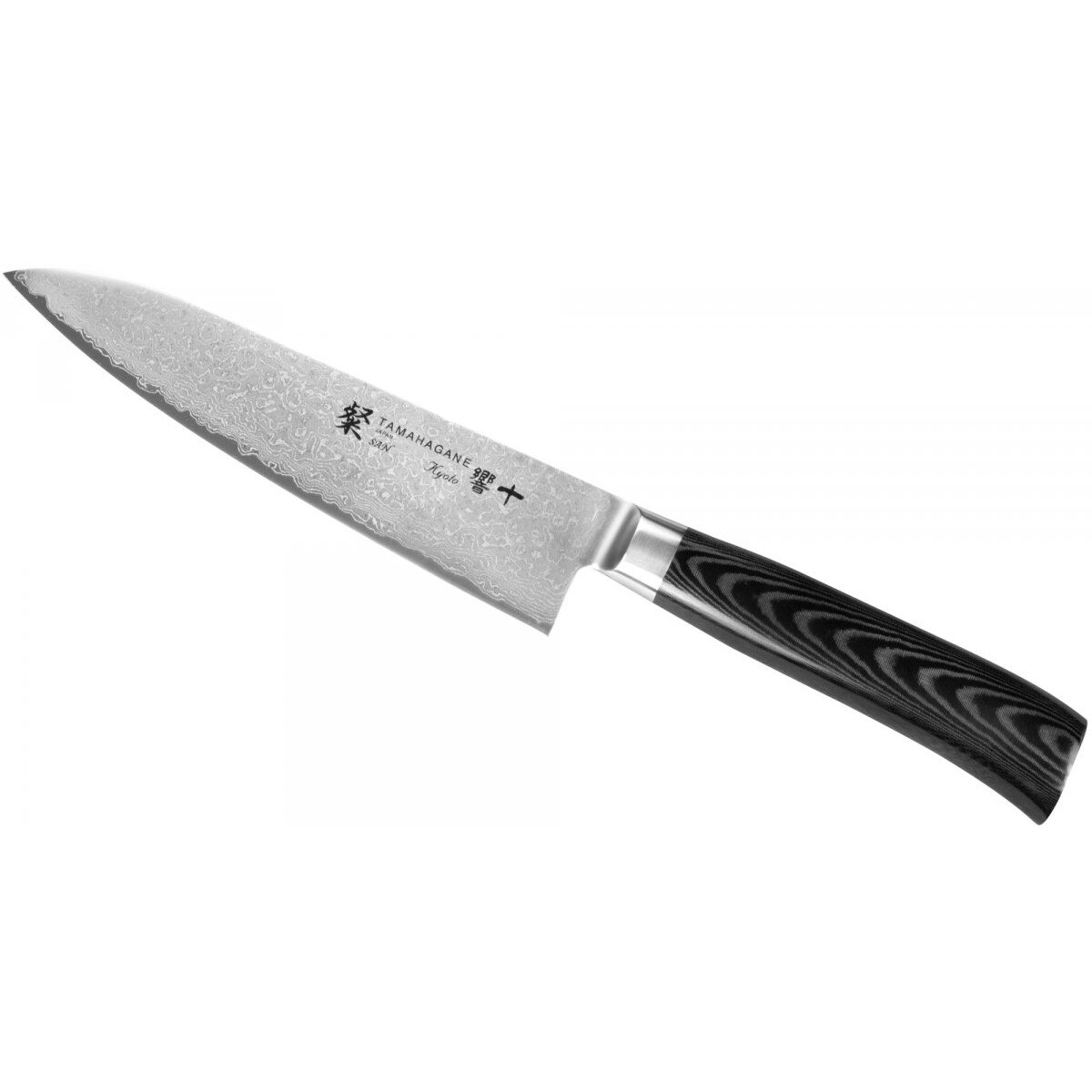 Cutit de bucatar, Tamahagane, Inox, 18 cm, Argintiu/Negru - eMAG.ro