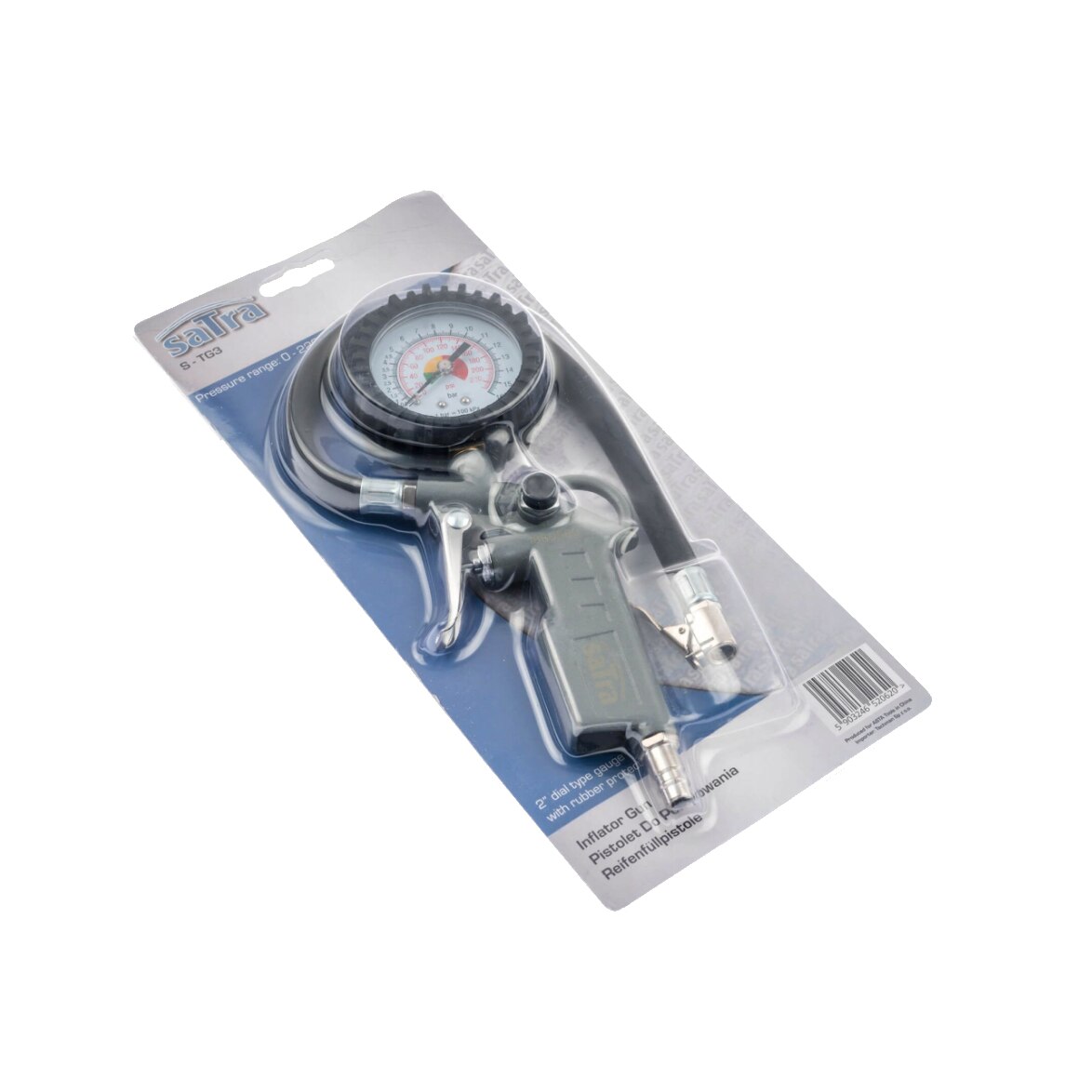 Pistol umflat roti, manometru, 0 - 16 bar, 1/4", Satra - eMAG.ro