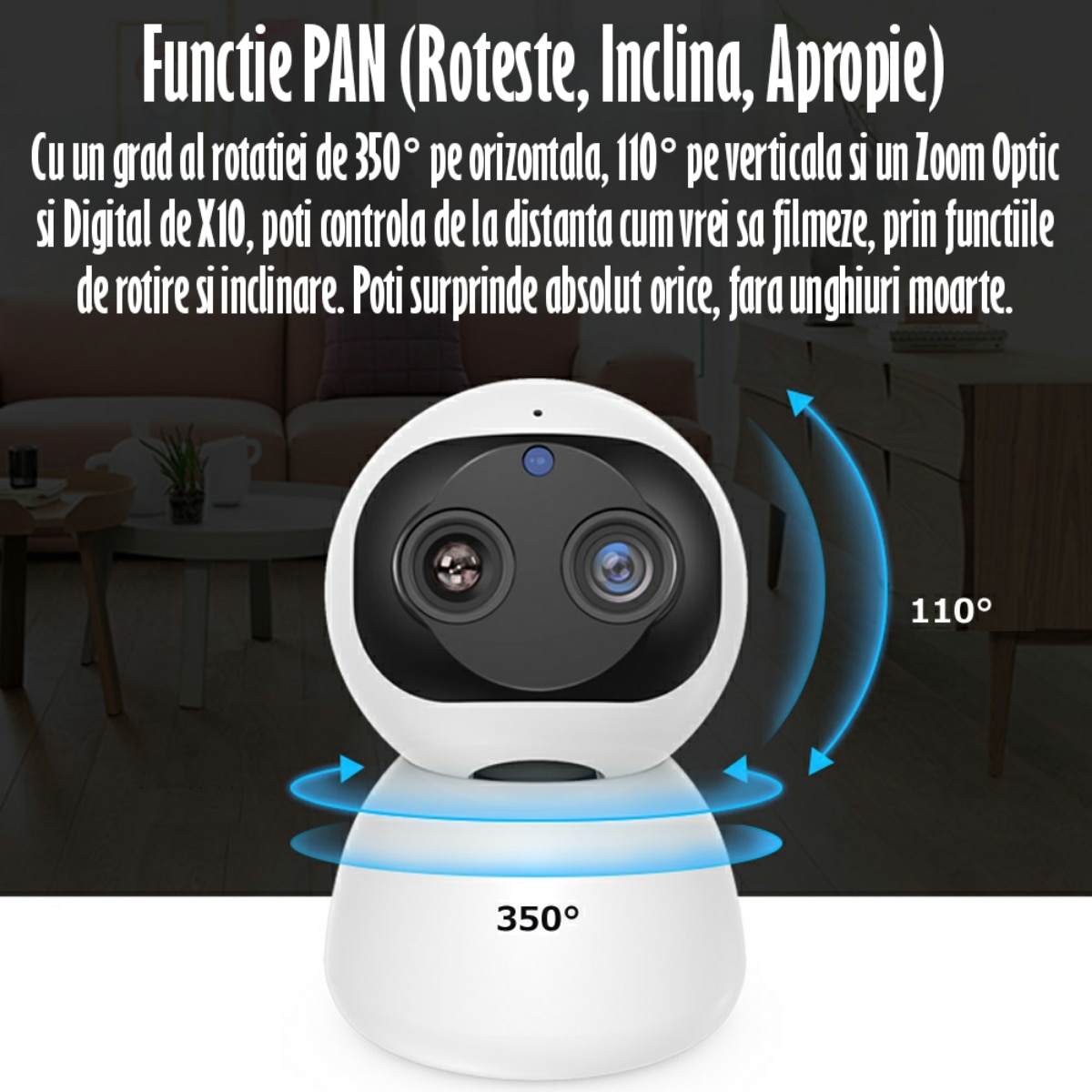 Camera Spion Wireless, Baby Monitor, FullHD 2MP, Monitorizare Bebelusi ...