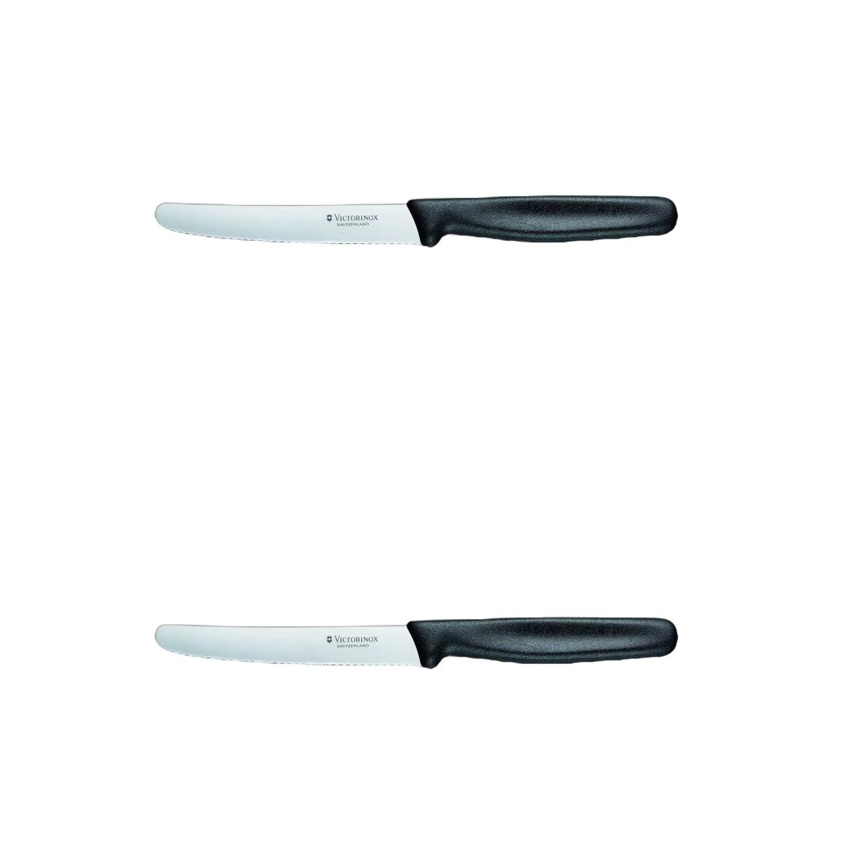 Set de 2 cutite, Victorinox, Inox, 10.5 cm, Negru - eMAG.ro