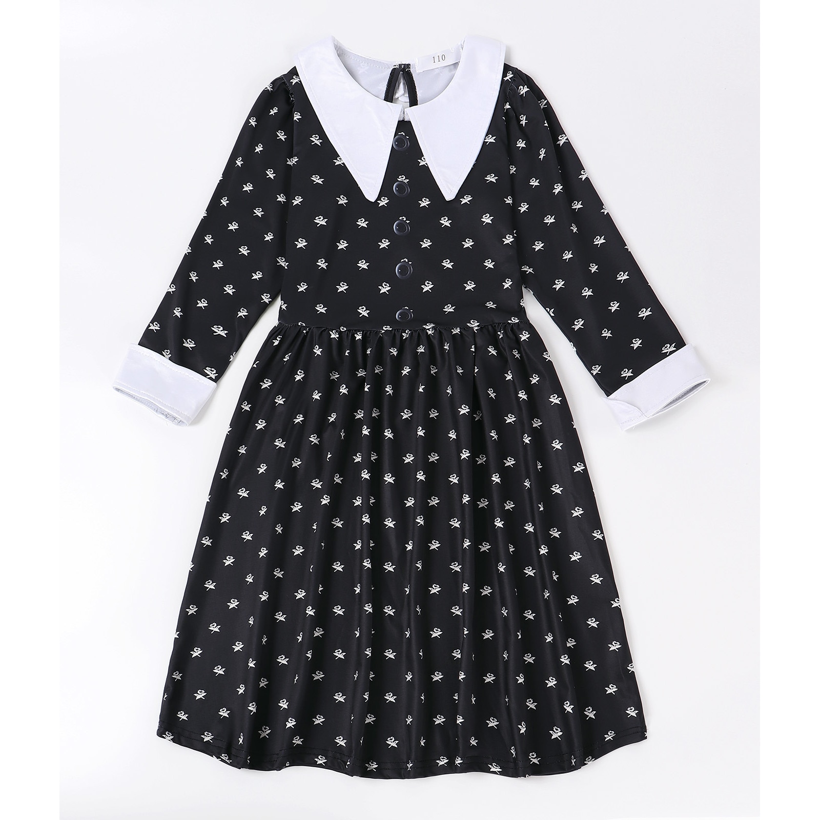 Rochie pentru fete Wednesday Addams, Party Chili®, cu maneca lunga ...