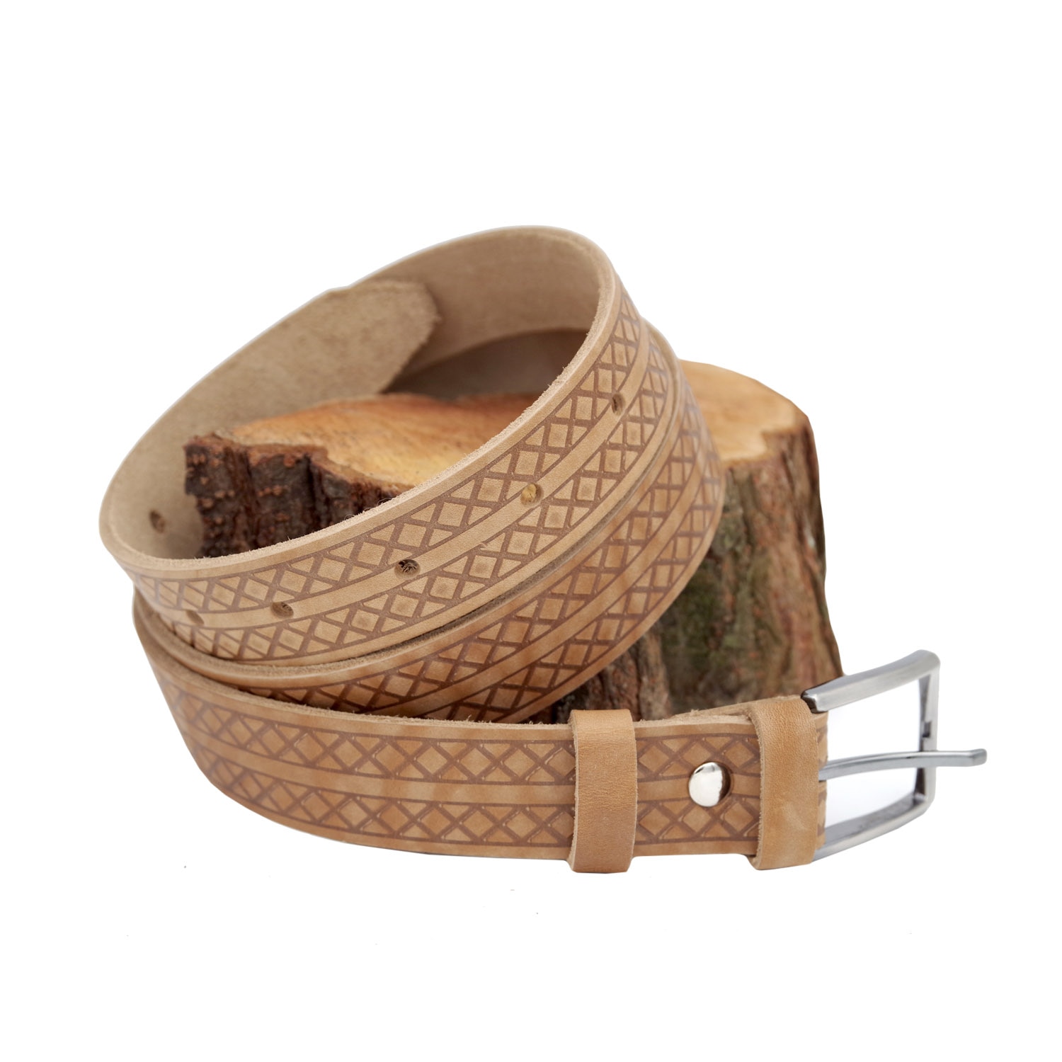 Curea barbati, Dazoriginal, Piele naturala, 130cm, Bej - eMAG.ro