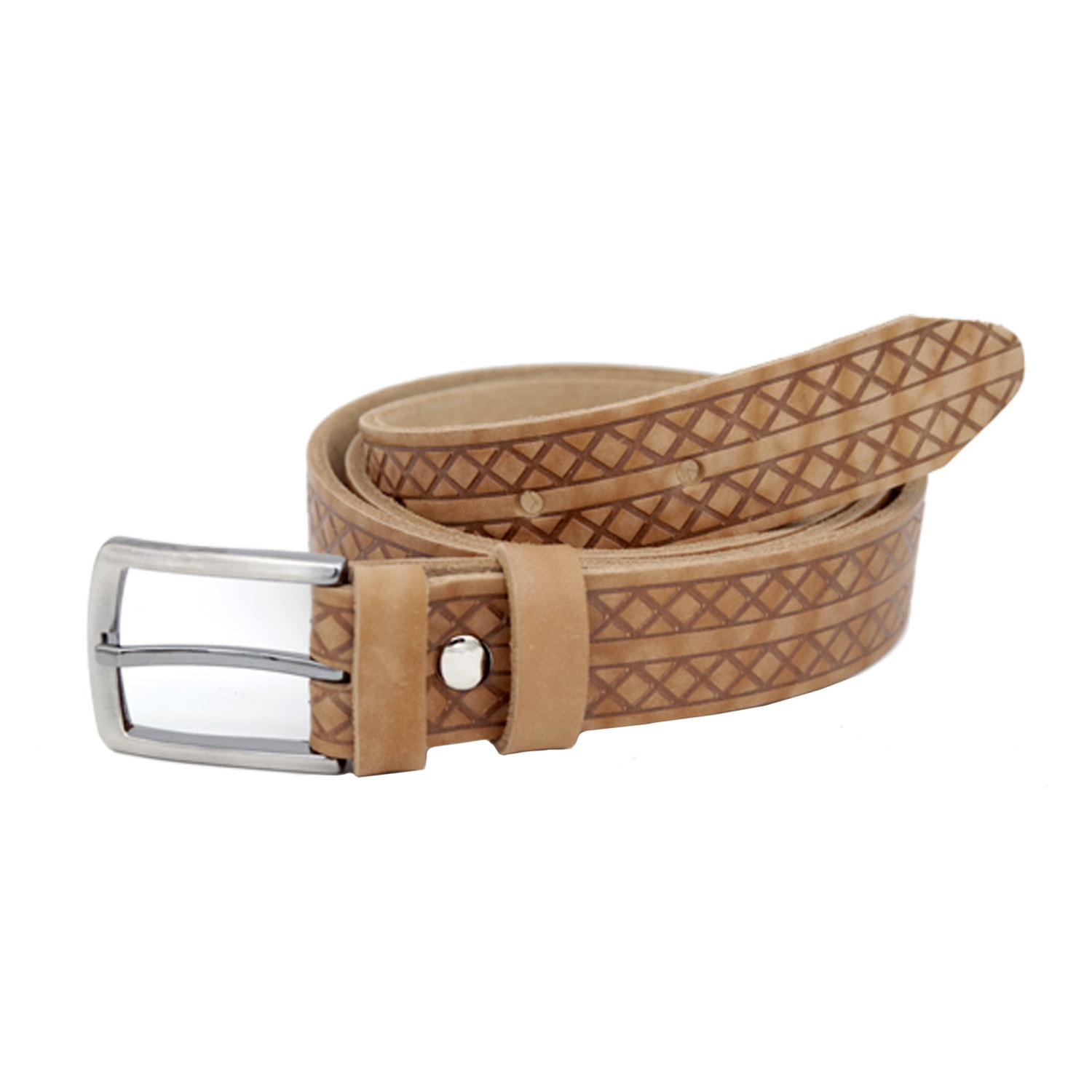 Curea barbati, Dazoriginal, Piele naturala, 130cm, Bej - eMAG.ro
