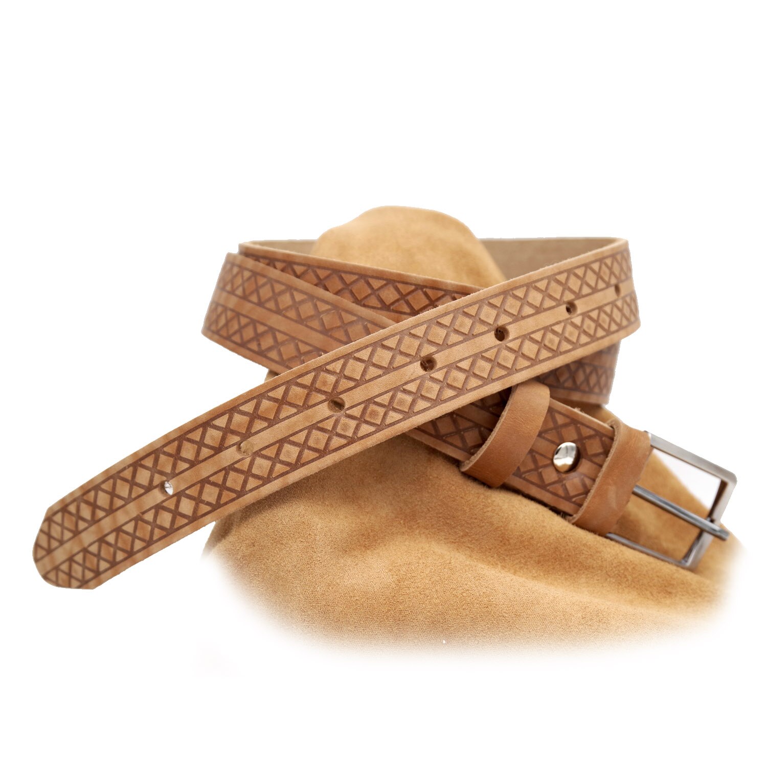 Curea barbati, Dazoriginal, Piele naturala, 130cm, Bej - eMAG.ro