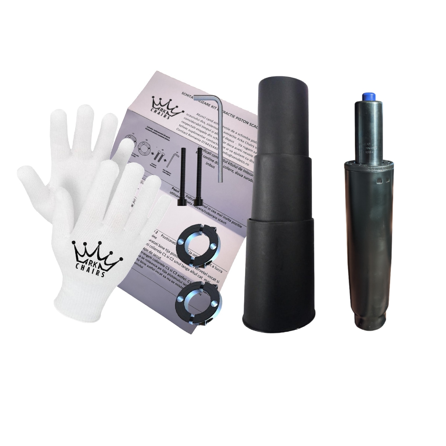 Kit profesional de extractie cu cilindru piston Arka 150Kg, clasa 4 ...