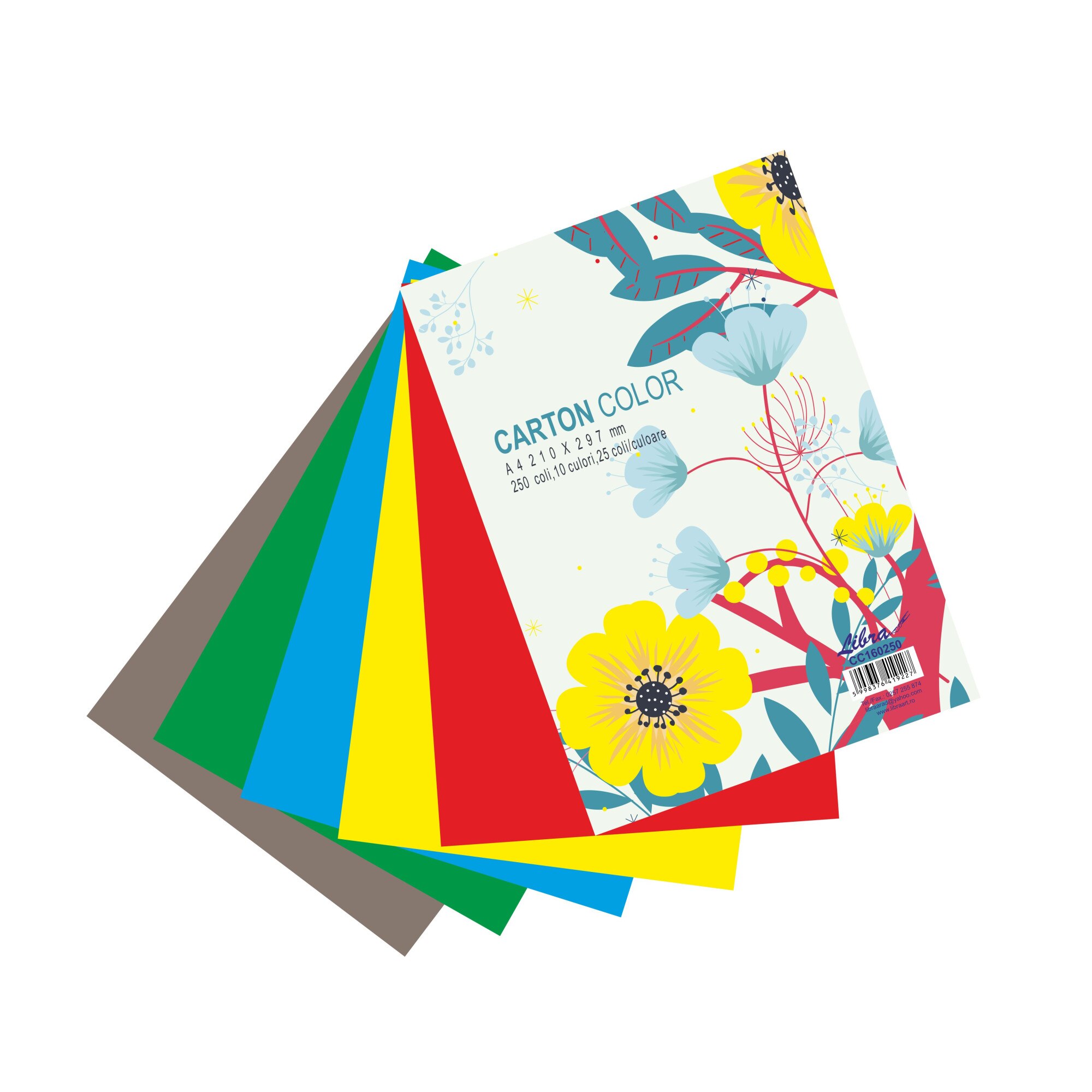 Carton color set 250 coli 160 grame multicolor - eMAG.ro