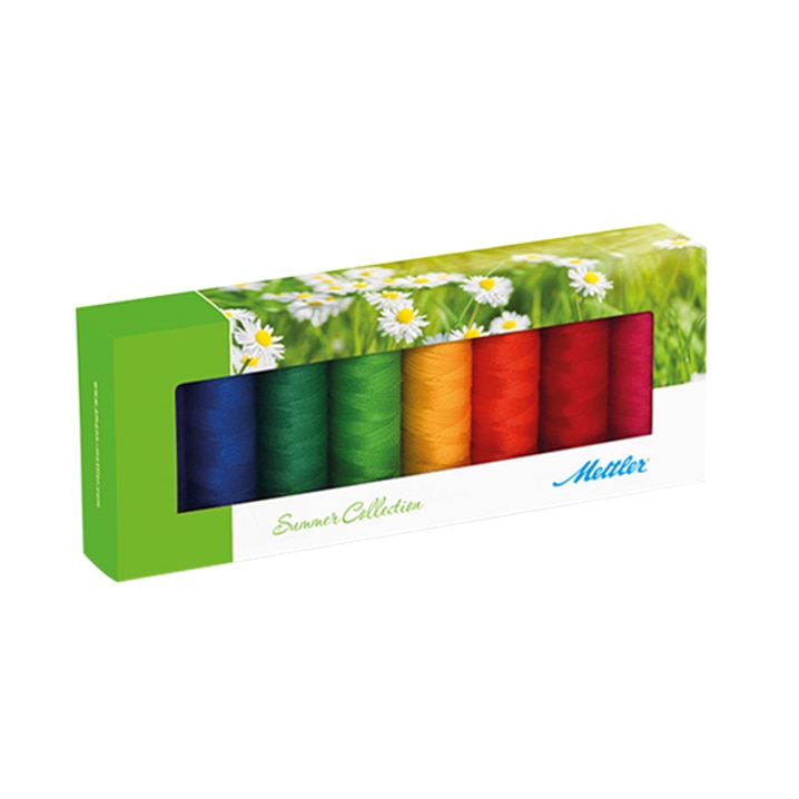 Set ata de cusut din bumbac cu finete de matase, 8 culori de vara ...