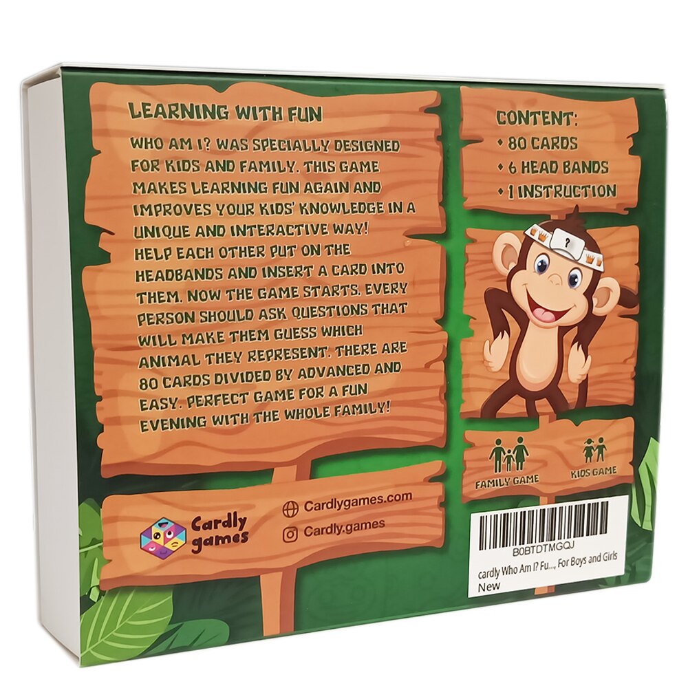 Joc De Societate Who am I? 2-6 Jucatori, Pentru Copii si Familie cu Animale - eMAG.ro