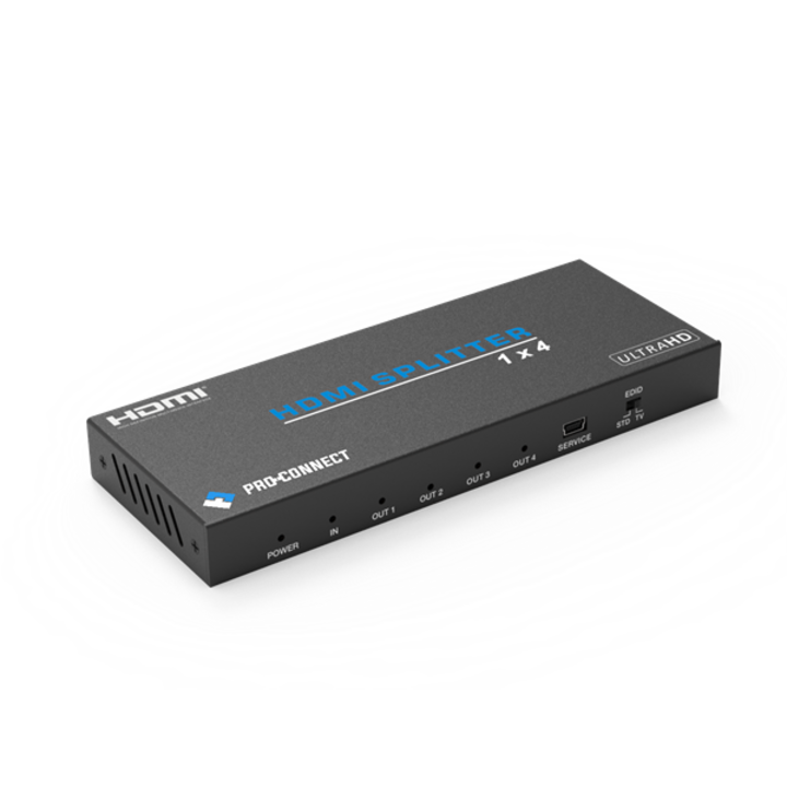 PROCONNECT Splitter, HDMI 2.0, 4K@60Hz, 1x4 (PC-104SP-S2.0P) - eMAG.hu