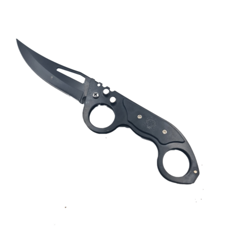 Cutit cu Deschidere Automata pe Buton, Model Inele, 23 cm, Negru ...