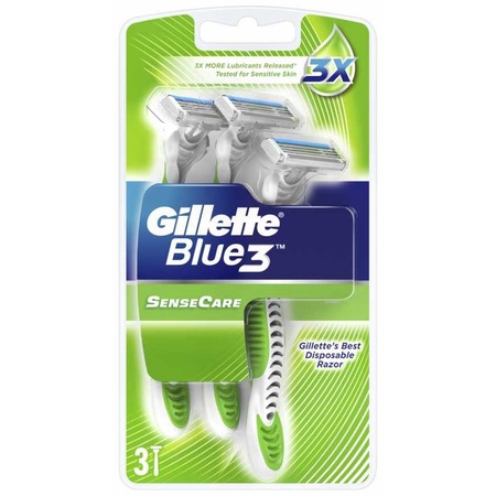 Самобръсначка 3x Gillette Blue3 3 бр Sensecare - eMAG.bg