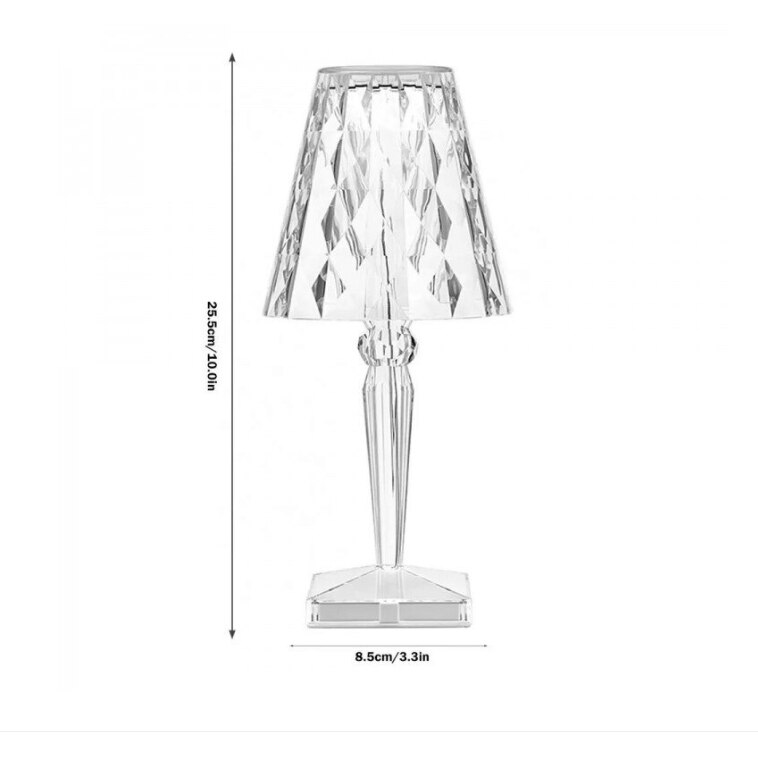 Veioza stil cristal led RGB, cu acumulator, incarcare USB si ...