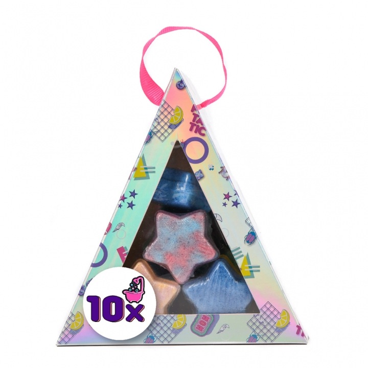 Set 10 bombe de baie in forma de stea pentru fetite Create It - eMAG.ro