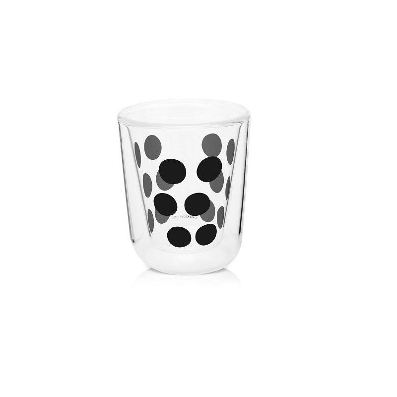 Pahar, ZAK!DESIGNS, Sticla borosilicata, 75 ml, Negru - eMAG.ro