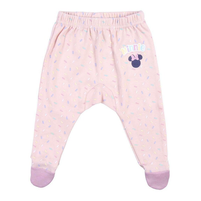 Compleu bebe, bumbac, Smile Minnie, roz - eMAG.ro