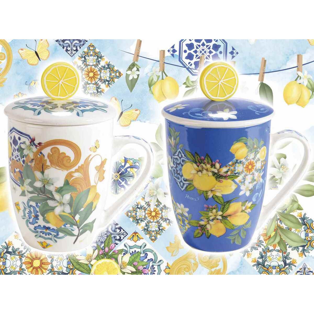 Set 4 cani portelan 8.5x10.5 cm, 300 ml - eMAG.ro