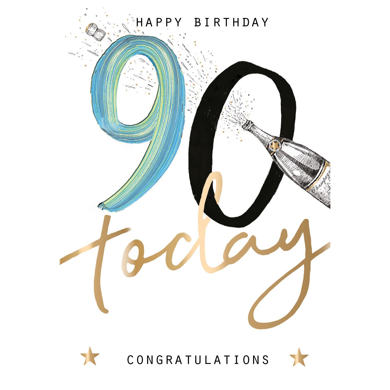 Felicitare - Today, 90, Multicolor, Cu mesaj, Carton, 228 x 159 mm ...