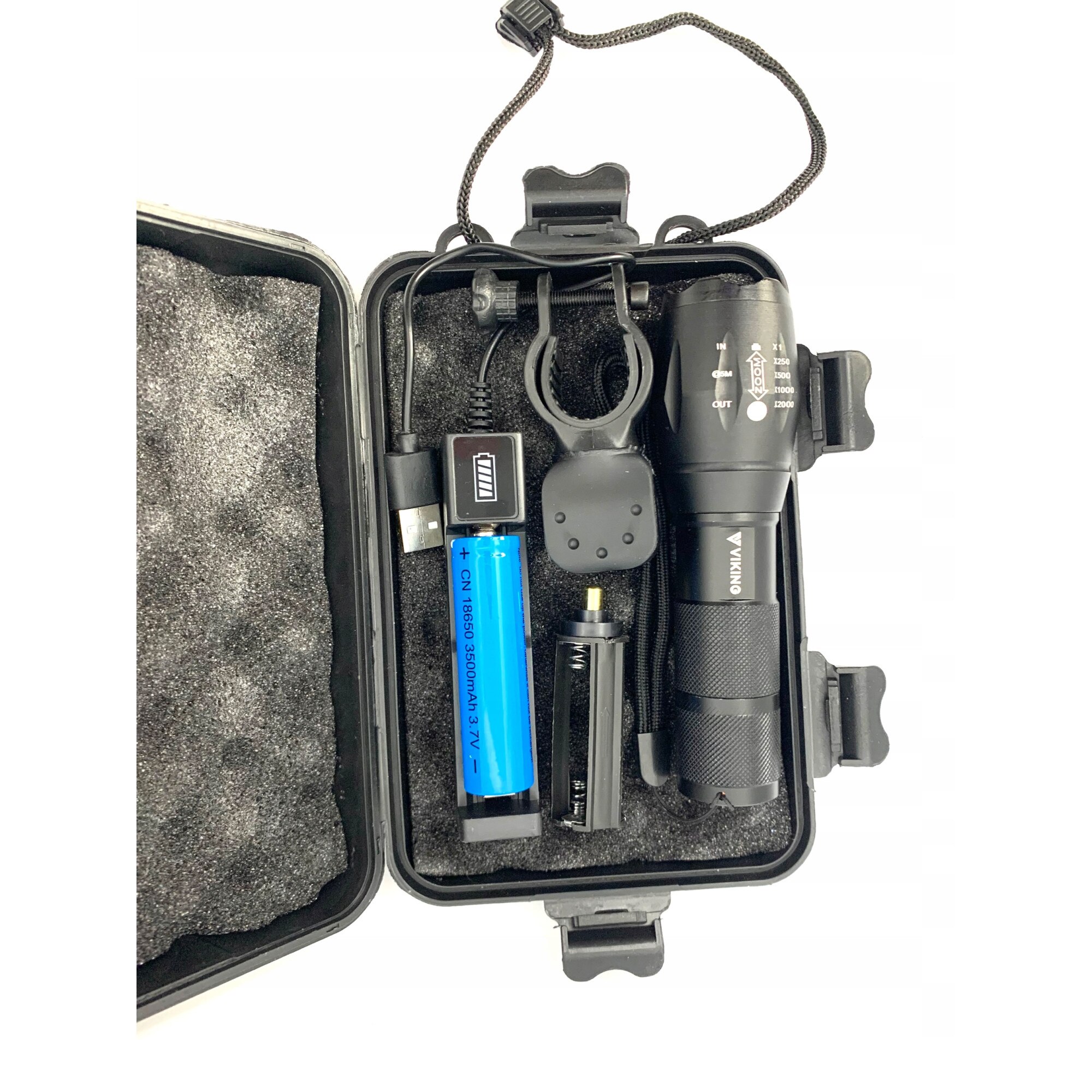 Lanterna cu baterie de supravietuire, Viking, Inox, 3xAAA, Negru - eMAG.ro