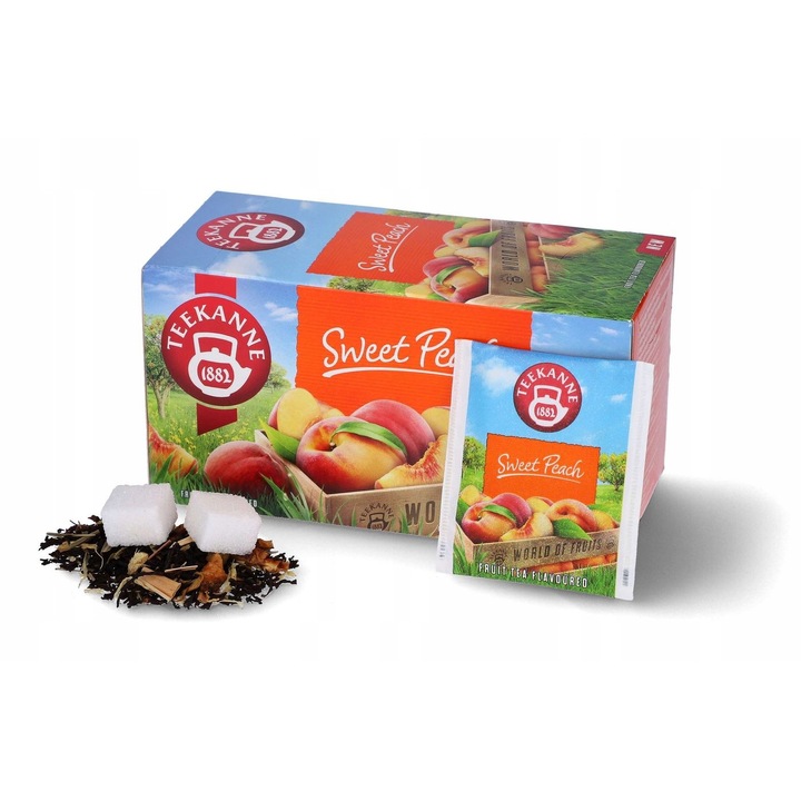 Ceai de fructe, Teekanne, Piersica, Aroma fructata, Pliculete, 45 g ...
