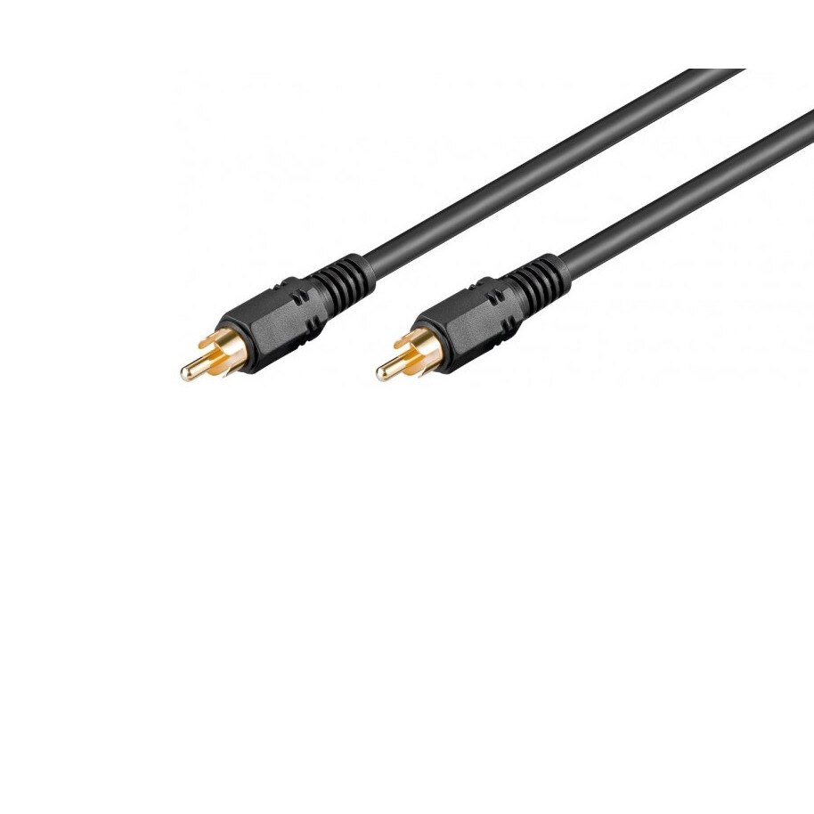 Cablu audio-video RCA-RCA 2.0m contacte aurite RG59 Goobay - eMAG.ro