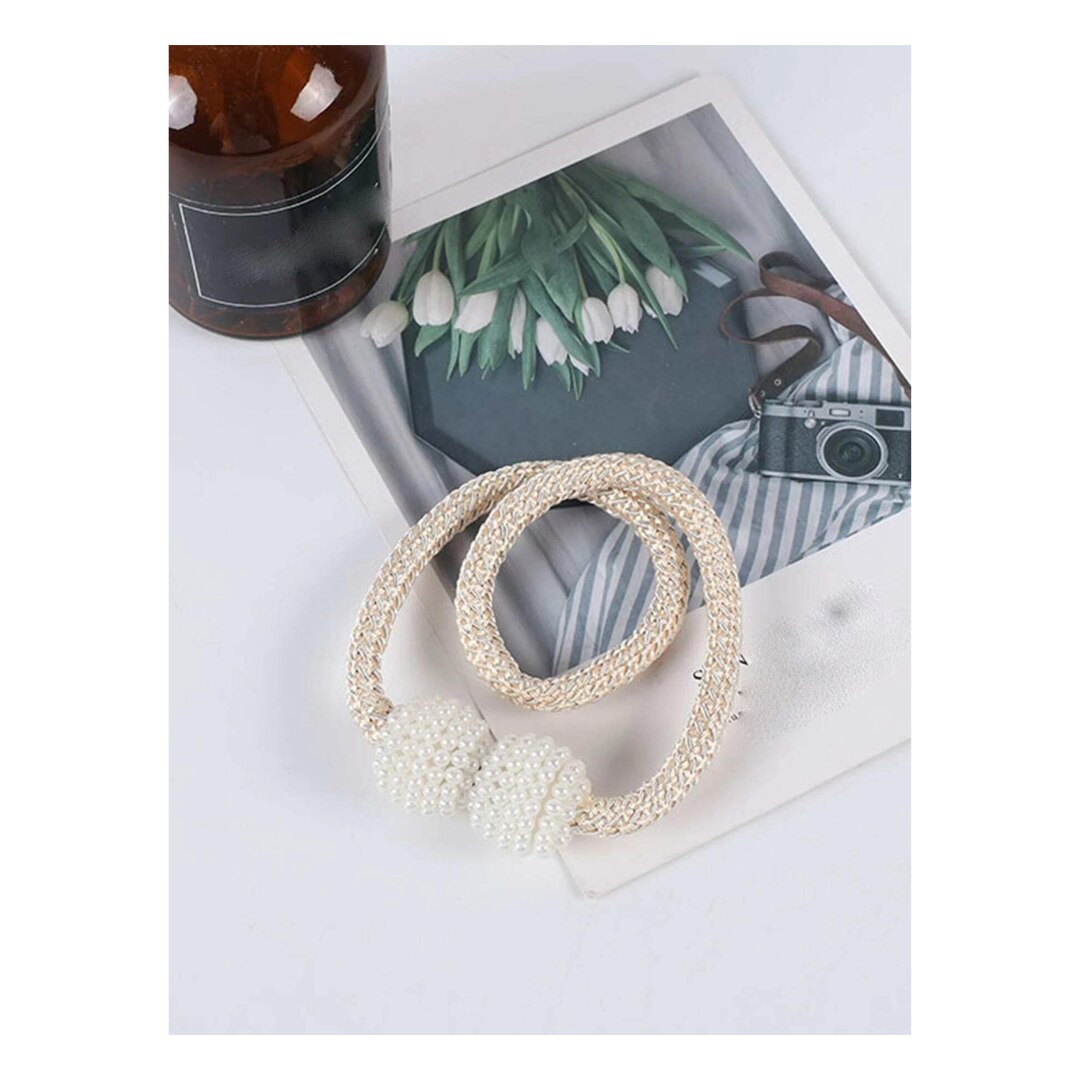 Set 2 cordoane prindere perdea/draperie, Plastic/Poliester, Culoare ...