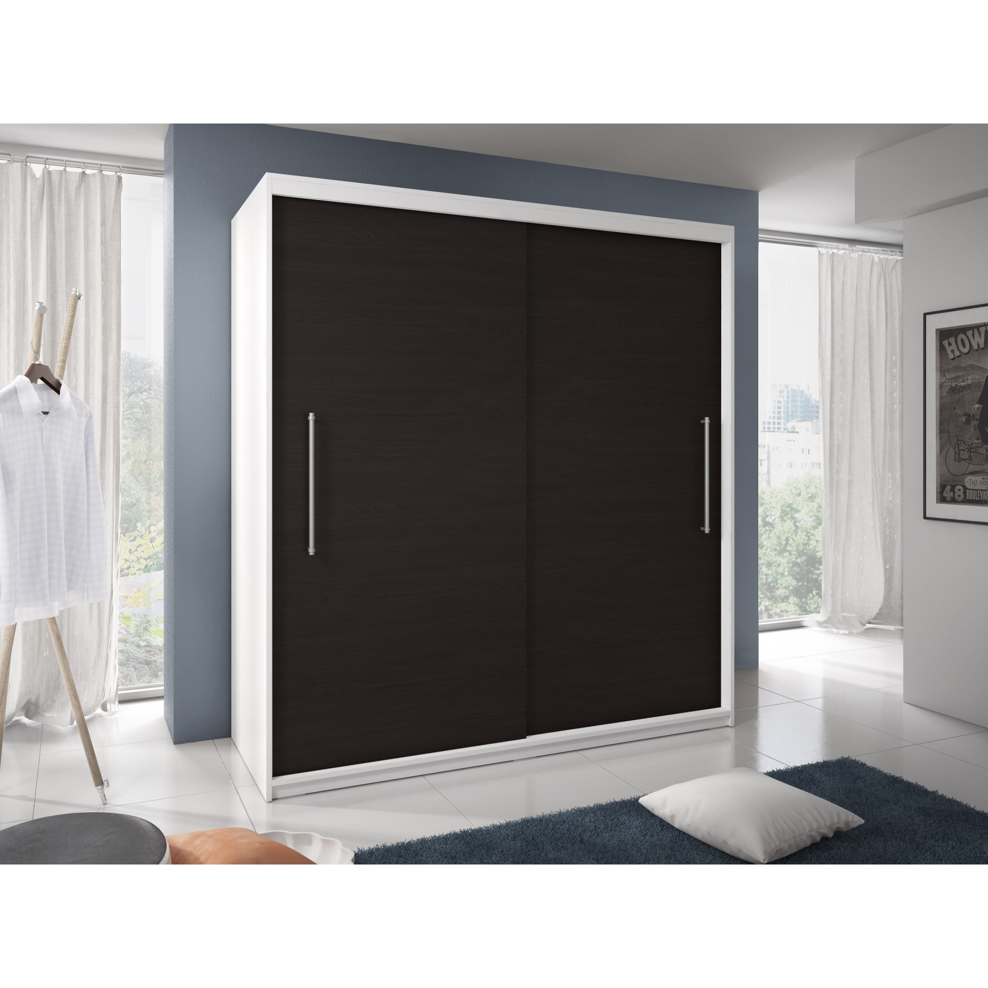 Dressing Torino Alb 204 cm x 200 cm x 61 cm cu usi magia - eMAG.ro