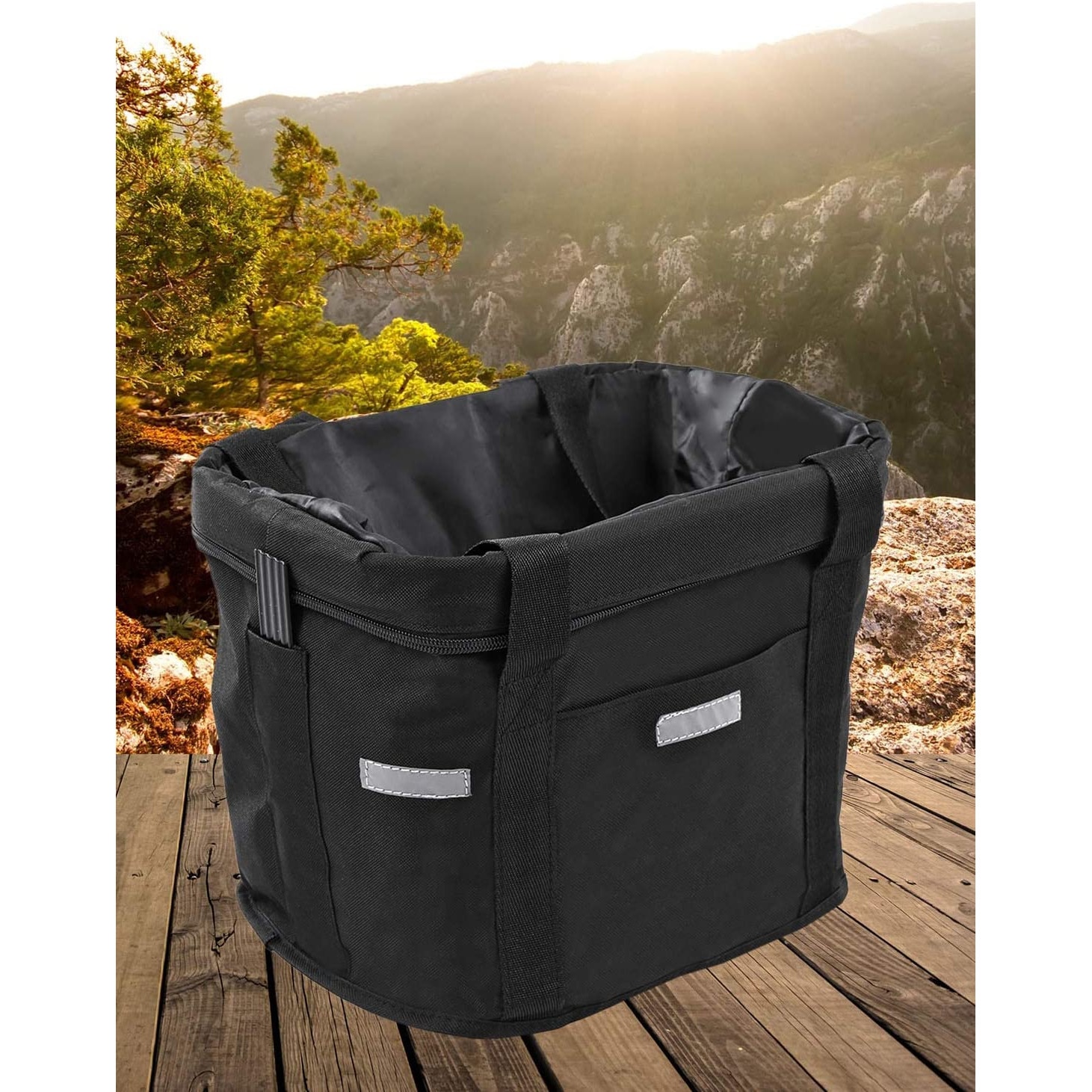 Cos pliabil pentru bicicleta, Zola®, montare pe ghidon, 34x24x24.5 cm ...